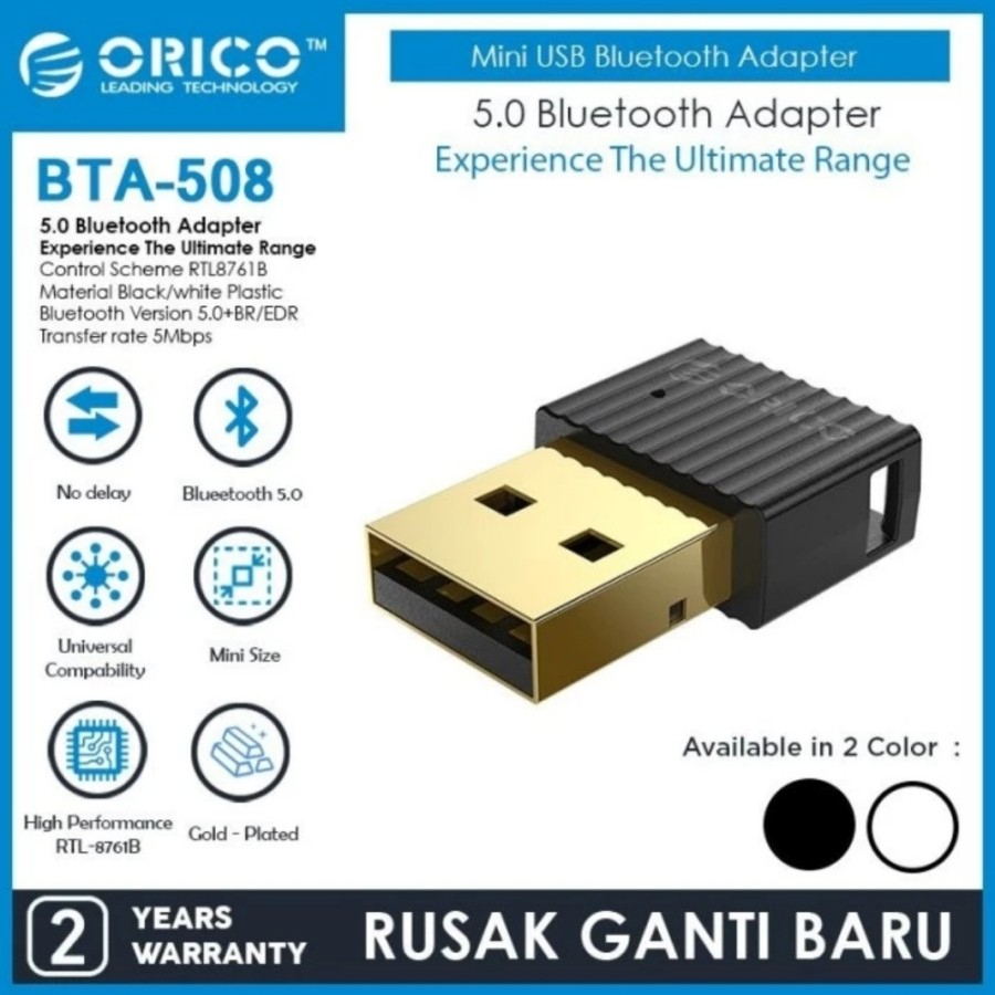 Jual ORICO BTA-50B USB Bluetooth 5.0 Dongle Adapter | Shopee Indonesia