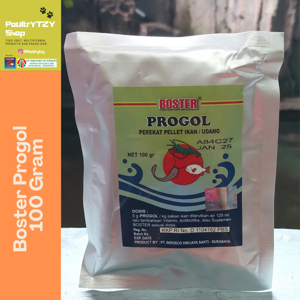 Jual BOSTER PROGOL Uk. 100gr Perekat Pakan Ikan & Udang + BUBBLEWRAP ...