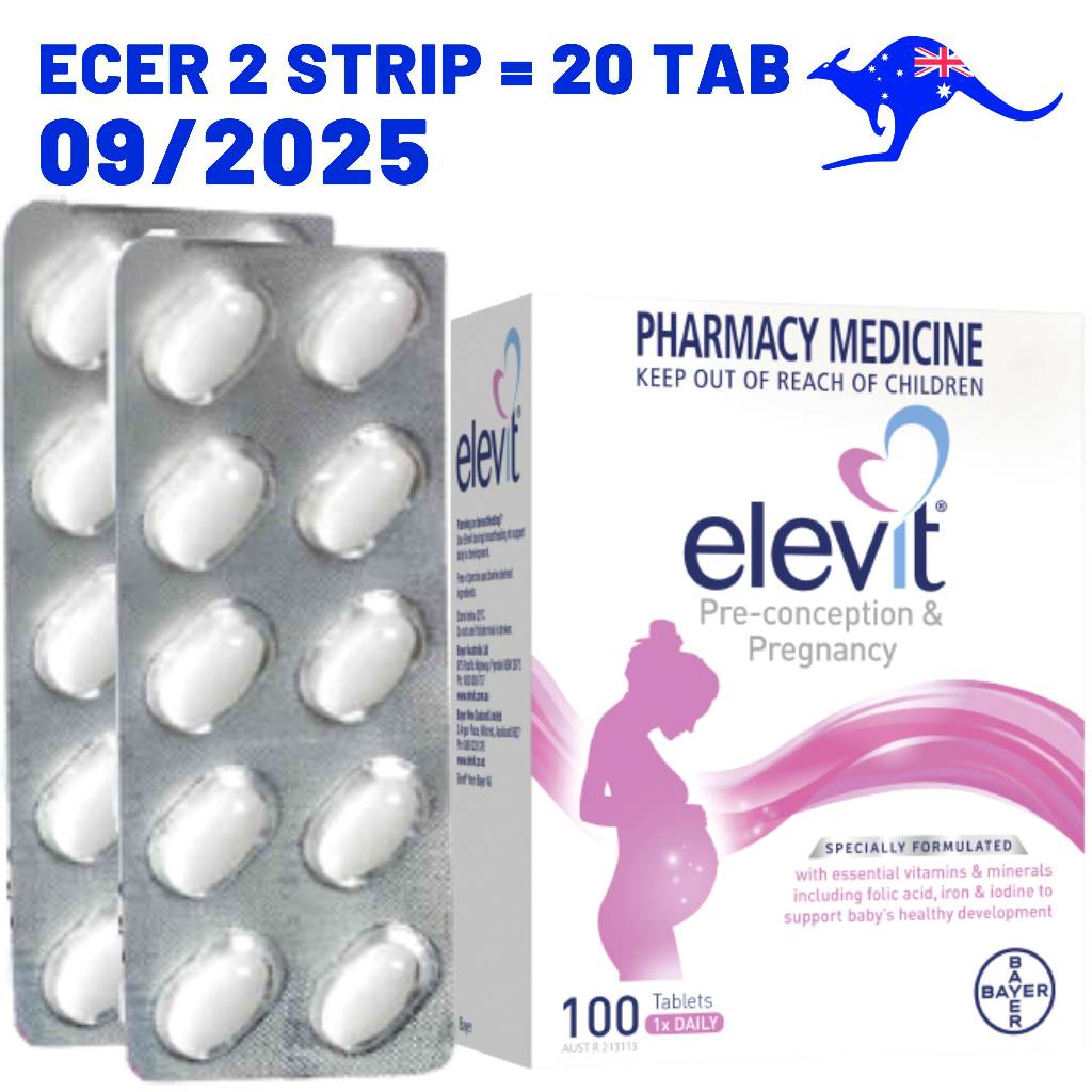 Jual Elevit Pre Conception Pregnancy 100 Tablets Multivitamin Vitamin ...