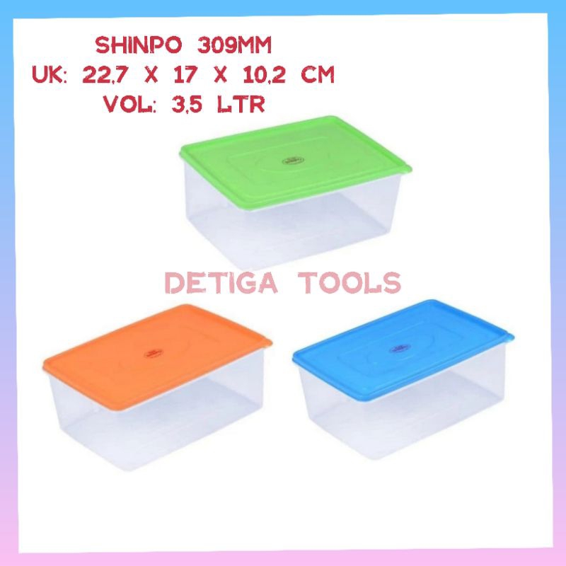 Jual SHINPO 309MM Kotak Makanan Shinpo 3,5 Ltr / Food Box 3500 Ml ...