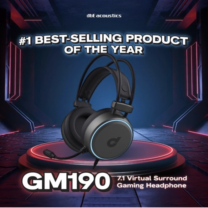 Jual DBE GM190 USB connection 7.1 virtual surround gaming headphone Gm ...