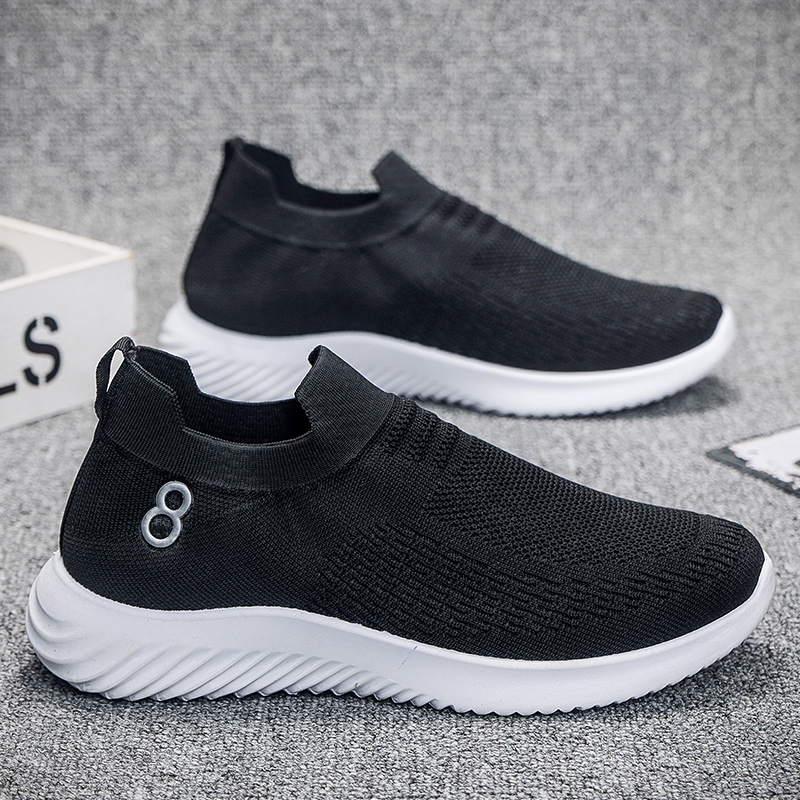 Jual Highland Sepatu Slip On Pria Hitam Sneakers Casual Sport Shoes Sepatu Slop Lari Cowok MR151 ...