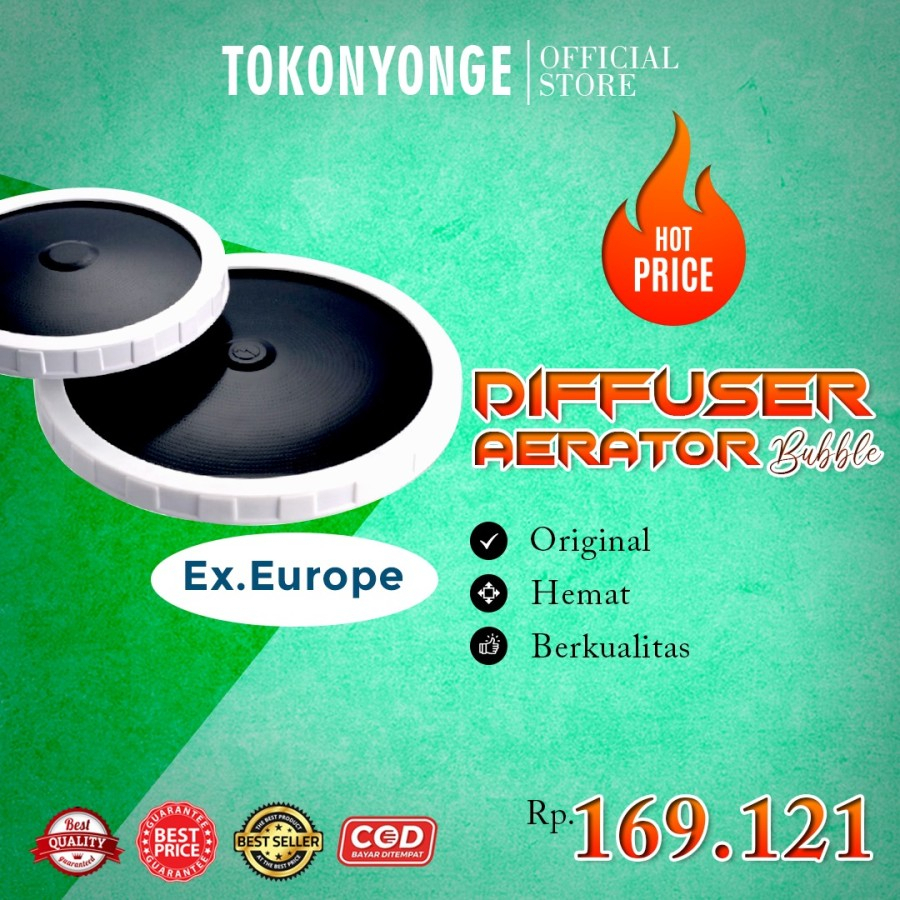 Jual Diffuser Fine Bubble Disc 10' White Ex Europe Membran Aerator 25 ...