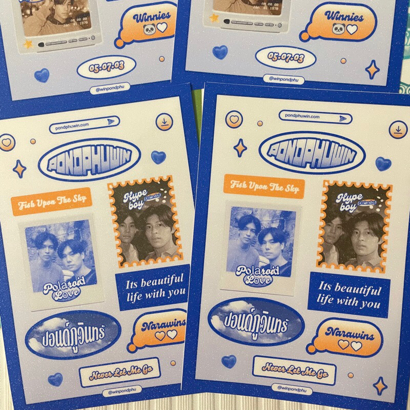 Jual [READ DESC] Sticker Set Thai Actors Gemini Fourth Mark Pakin Pond Naravit Phuwin Joong Dunk ...