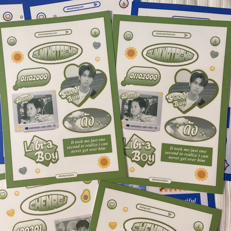 Jual [READ DESC] Sticker Set Thai Actors Gemini Fourth Mark Pakin Pond ...