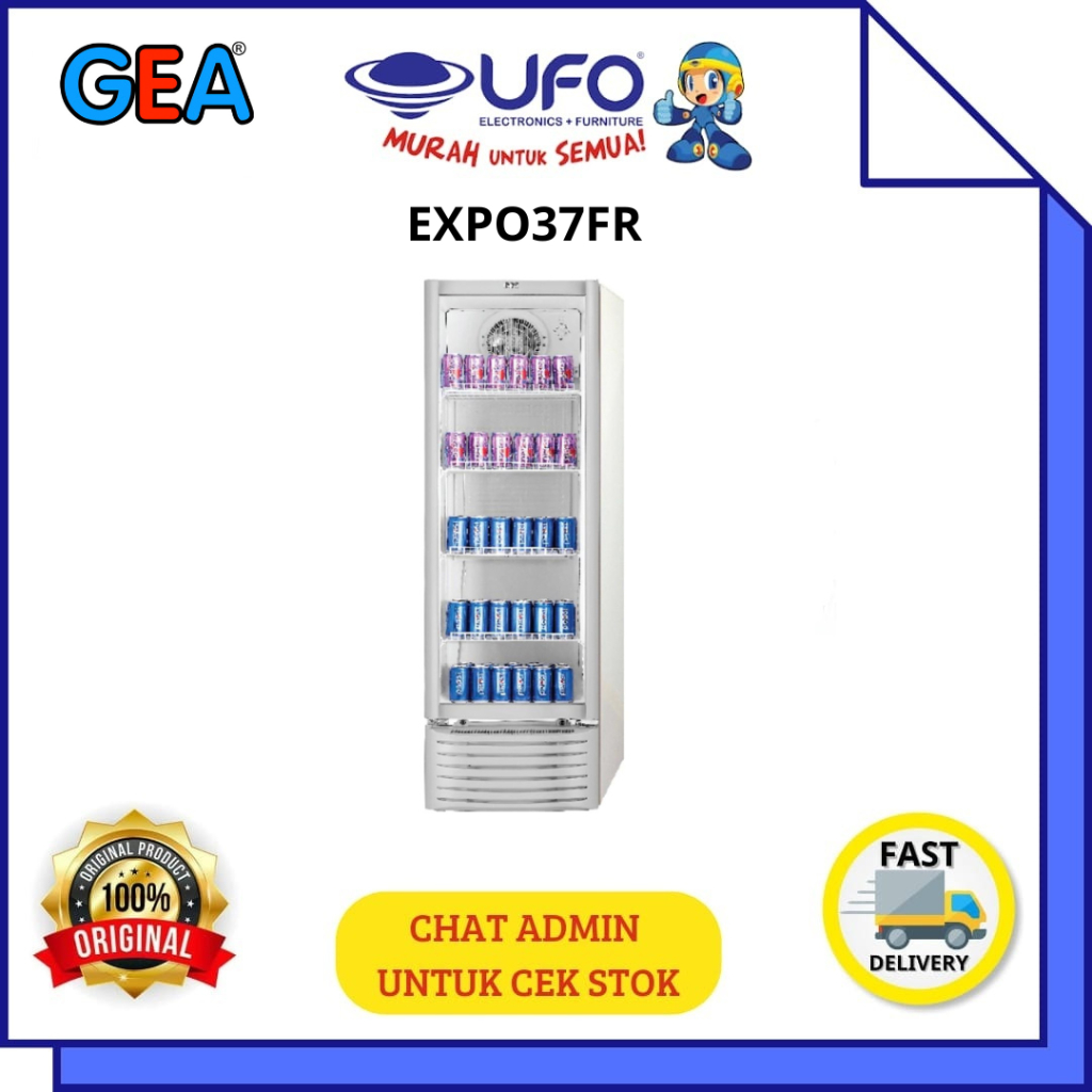 Jual GEA EXPO37FR SHOWCASE 1 PINTU 290 LITER | Shopee Indonesia