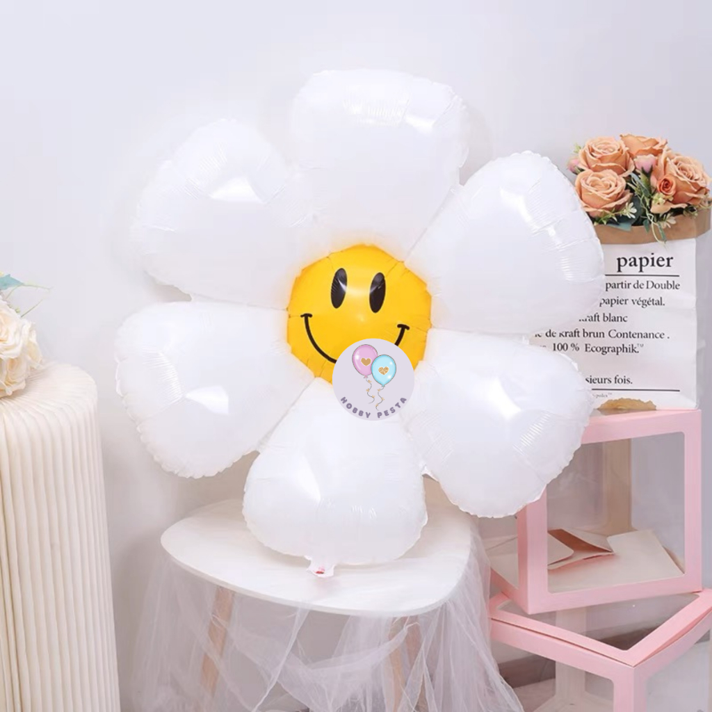 Jual Balon Bunga Pastel Jumbo / Balon Bunga Daisy / Balon Bunga Smile ...