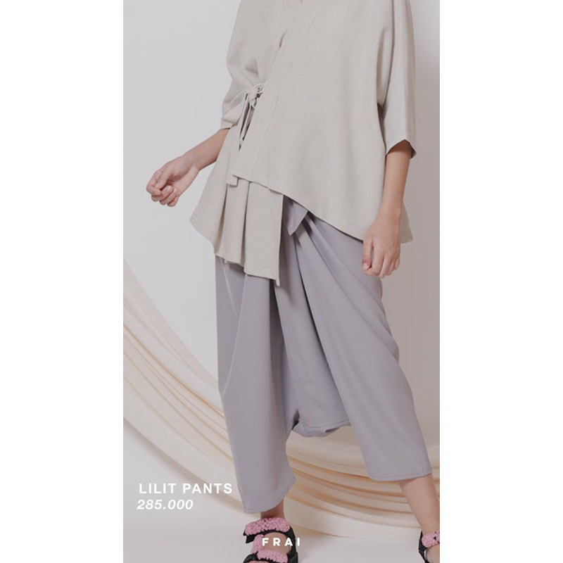 Jual LILIT PANTS LIGHT GREY - kulot ikat - kulot kain - kulot sarong ...