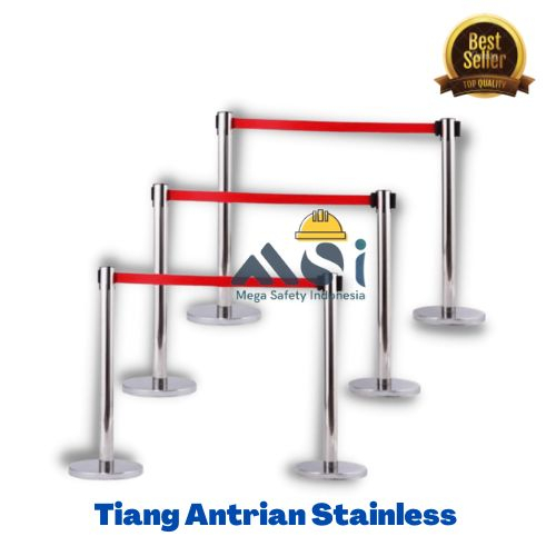 Jual 1 Set Queue Line Tiang Antrian Stainless Standing Barrier | Shopee ...