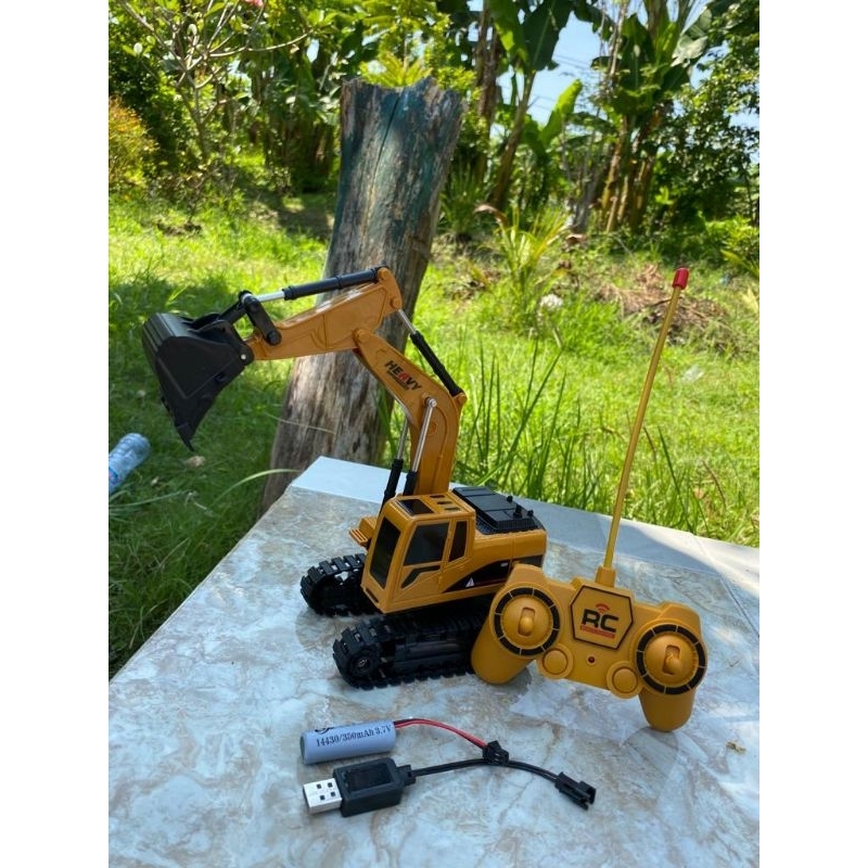 Jual Mainan anak Remore Control RC Excavator Bego Medium Remot Control ...