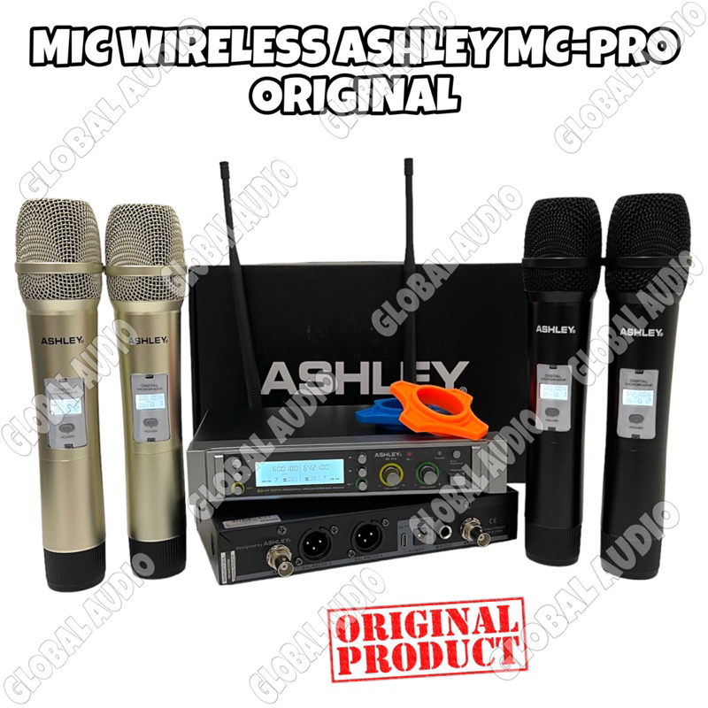 Jual Mic Wireless Ashley MC PRO Original 2bh Microphone Wireless Ashley ...