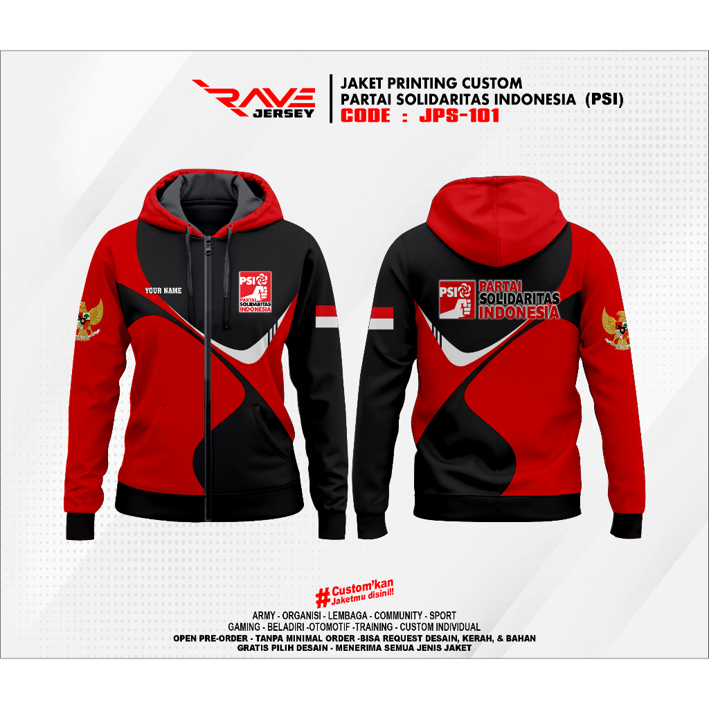 Jual JAKET PARTAI PSI FULL PRINTING SUBLIMATION CUSTOM (DESAIN SUKA ...
