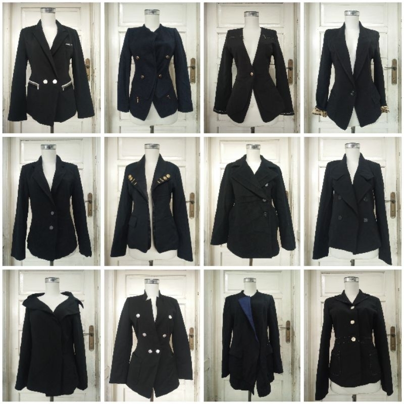 Jual BLAZER HITAM/BLAZER WISUDA/BLAZER KANTOR | Shopee Indonesia