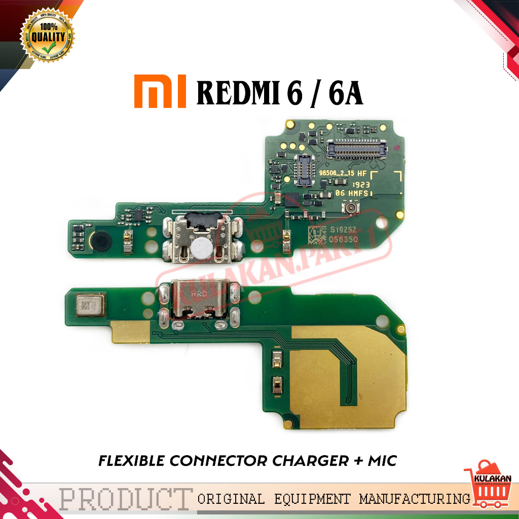Jual FLEXIBLE PAPAN PCB CAS CONNECTOR CHARGER + MIC XIAOMI REDMI 6 / 6A NEW ORIGINAL | Shopee ...