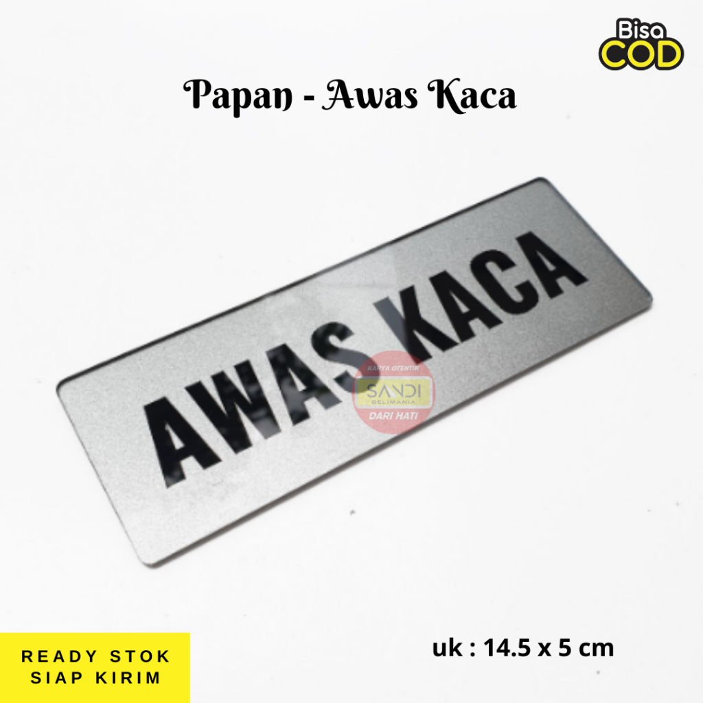 Jual SIGN AKRILIK Pintu - AWAS KACA - Signage Cafe/Resto | Shopee Indonesia
