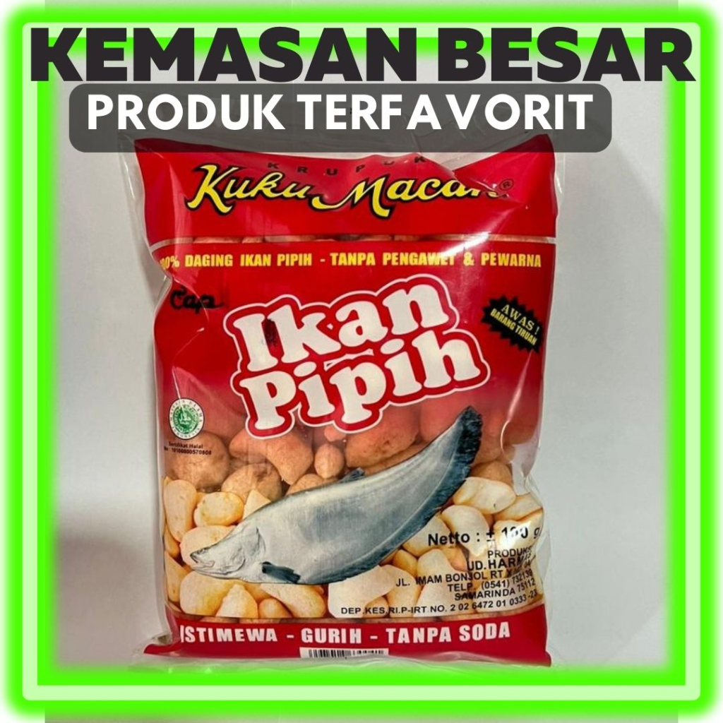 Jual Kuku Macan Ikan Pipih (375gr) Amplang + Gratis Dus Untuk Packing ...