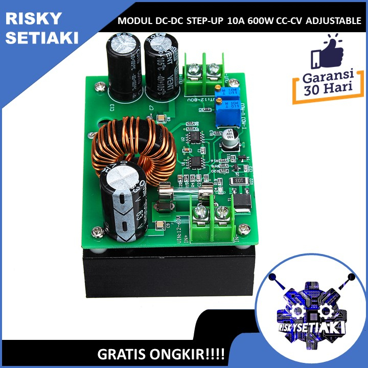 Jual MODUL DC-DC STEP-UP 10A 600W CC-CV ADJUSTABLE BOOST CONVERTER | Shopee Indonesia