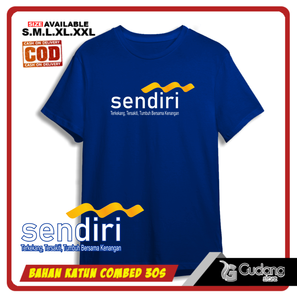 Jual T-shirt Baju Kaos Plesetan SENDIRI Kaos Pria Wanita Cotton Combed ...