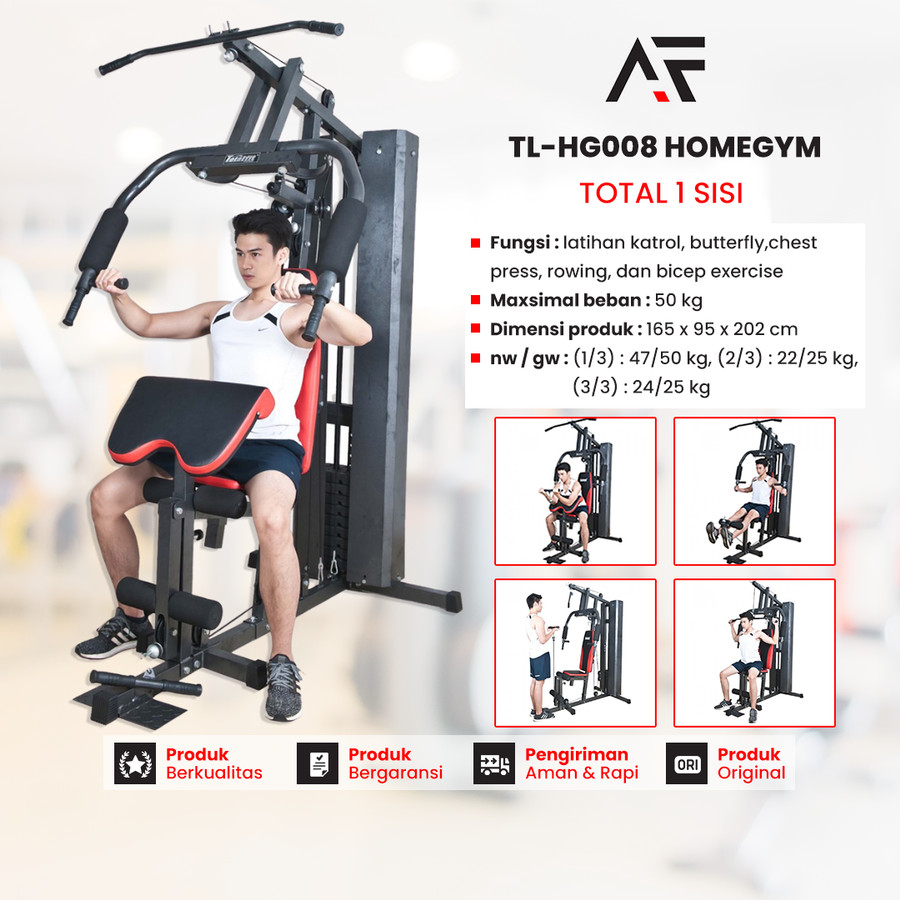 Jual Home Gym 1 Sisi With Cover Tl Hg 009 Beban 75kg Shopee Indonesia