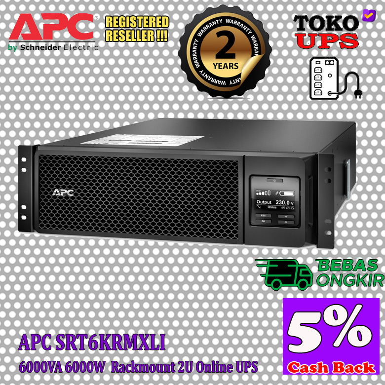 Jual UPS APC SRT5KRMXLI SRT5000RMXLi 5000VA 4500W Rackmount Railkit ...