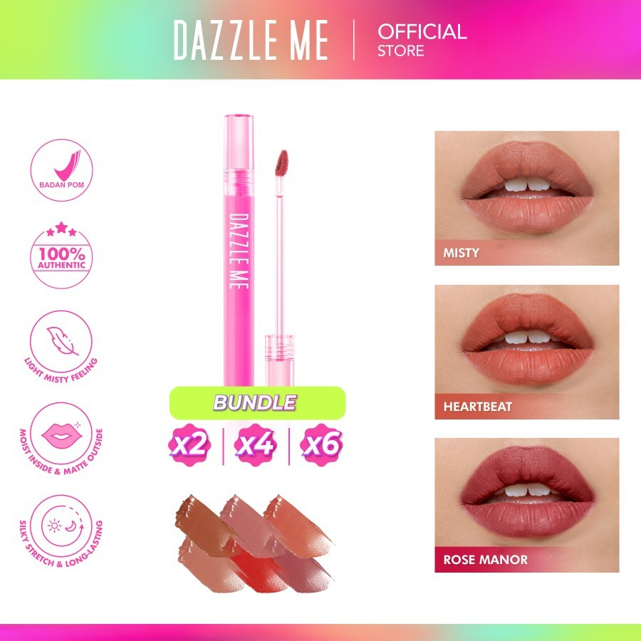 Jual DAZZLE ME Misty Matte Lip Cream | Shopee Indonesia