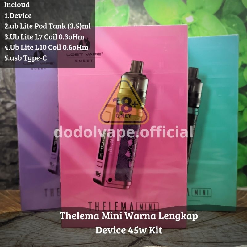 Jual Lost Vape Thelema Mini 45W Kit 1500mAH Original Telema Mini 45W ...