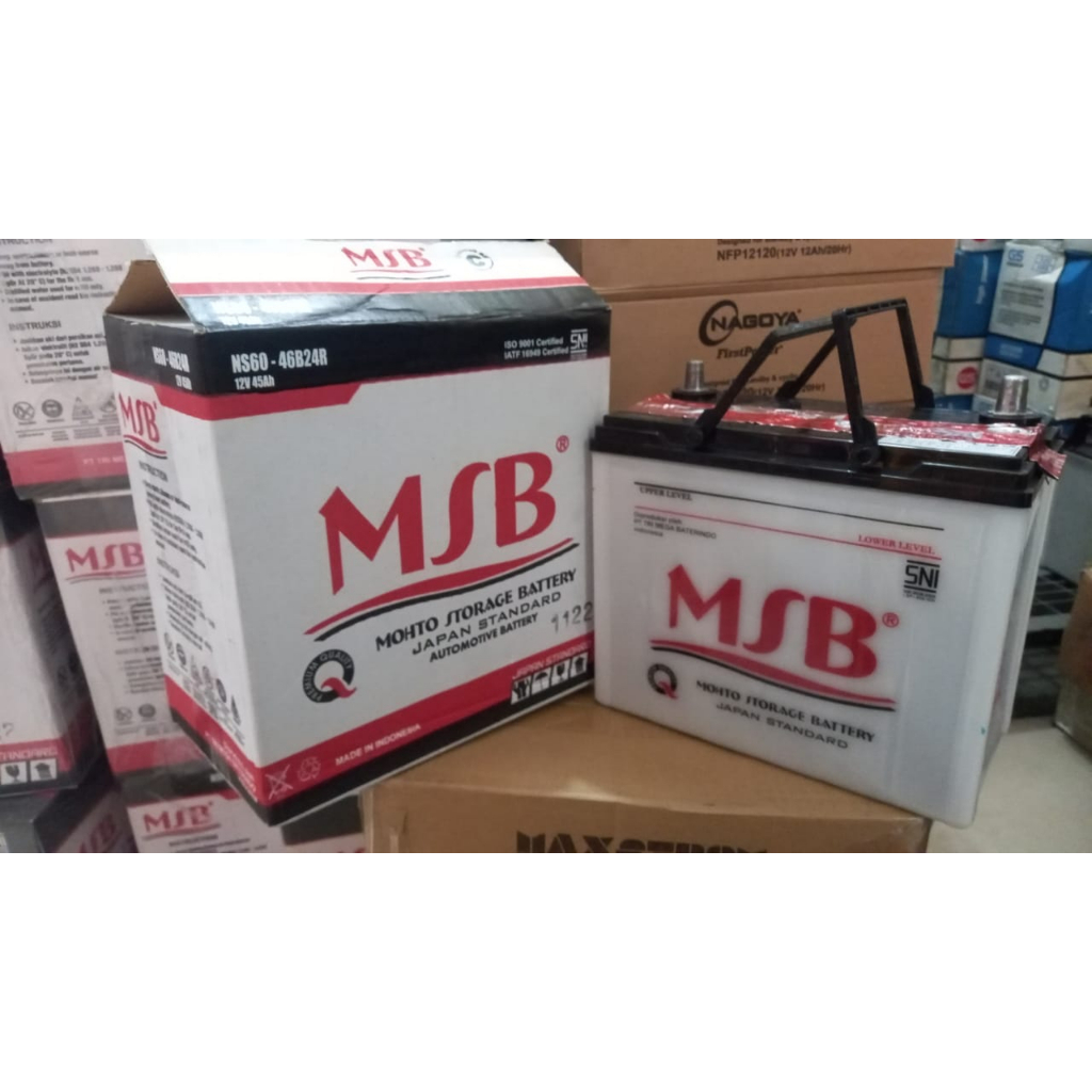 Jual Aki mobil toyota avanza MSB ns60 46b24r 12v45ah 12v - 45ah aki basah | Shopee Indonesia