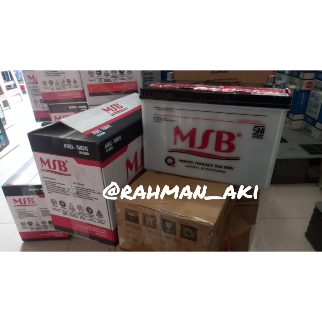 Jual Aki mobil basah forklift n70zl 75d31l 12v 80ah MSB | Shopee Indonesia