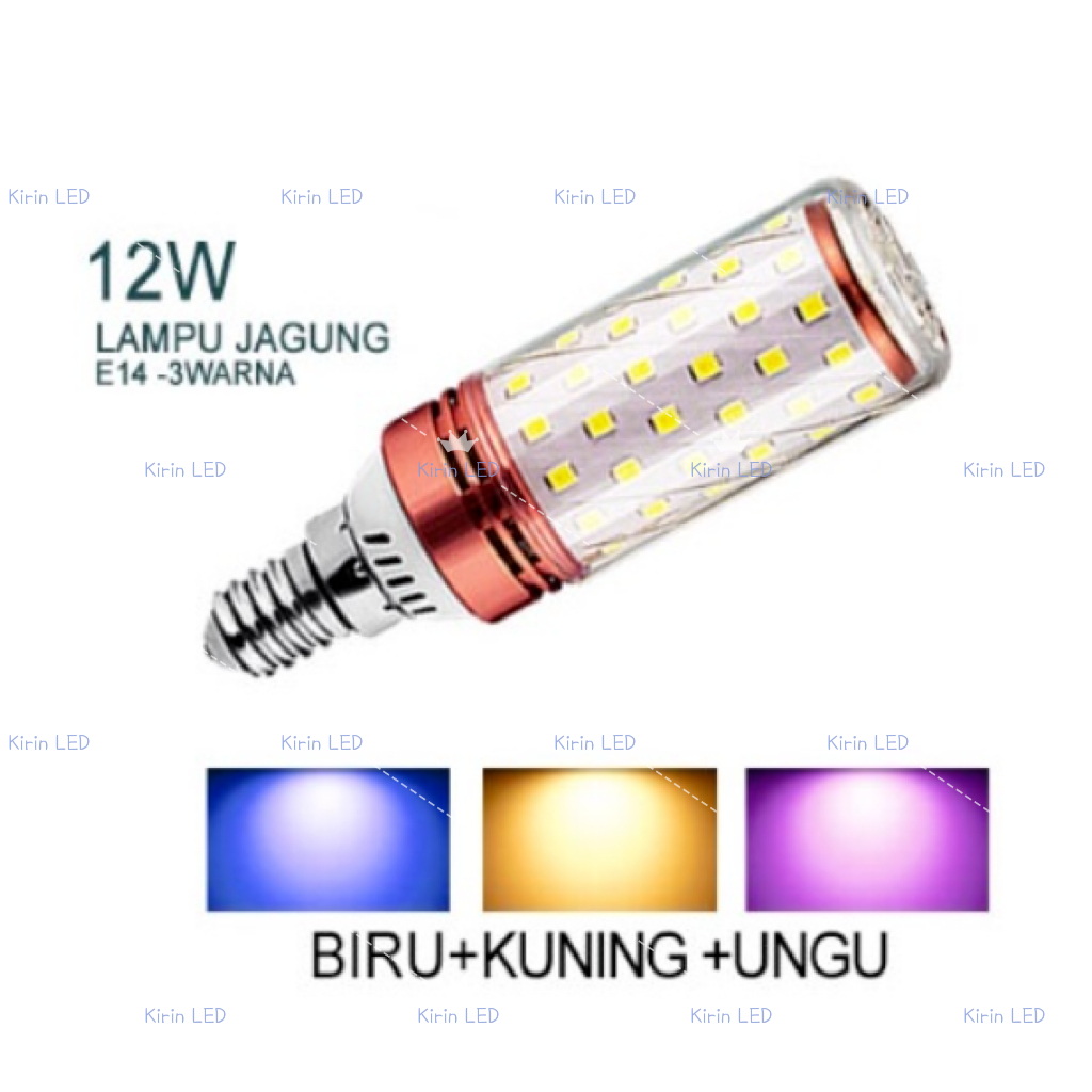 Jual Lampu Candle LED E27 Dan E14 3Warna 12W/PUTIH+KUNING+WW dan BIRU+KUNING+UNGU | Shopee Indonesia