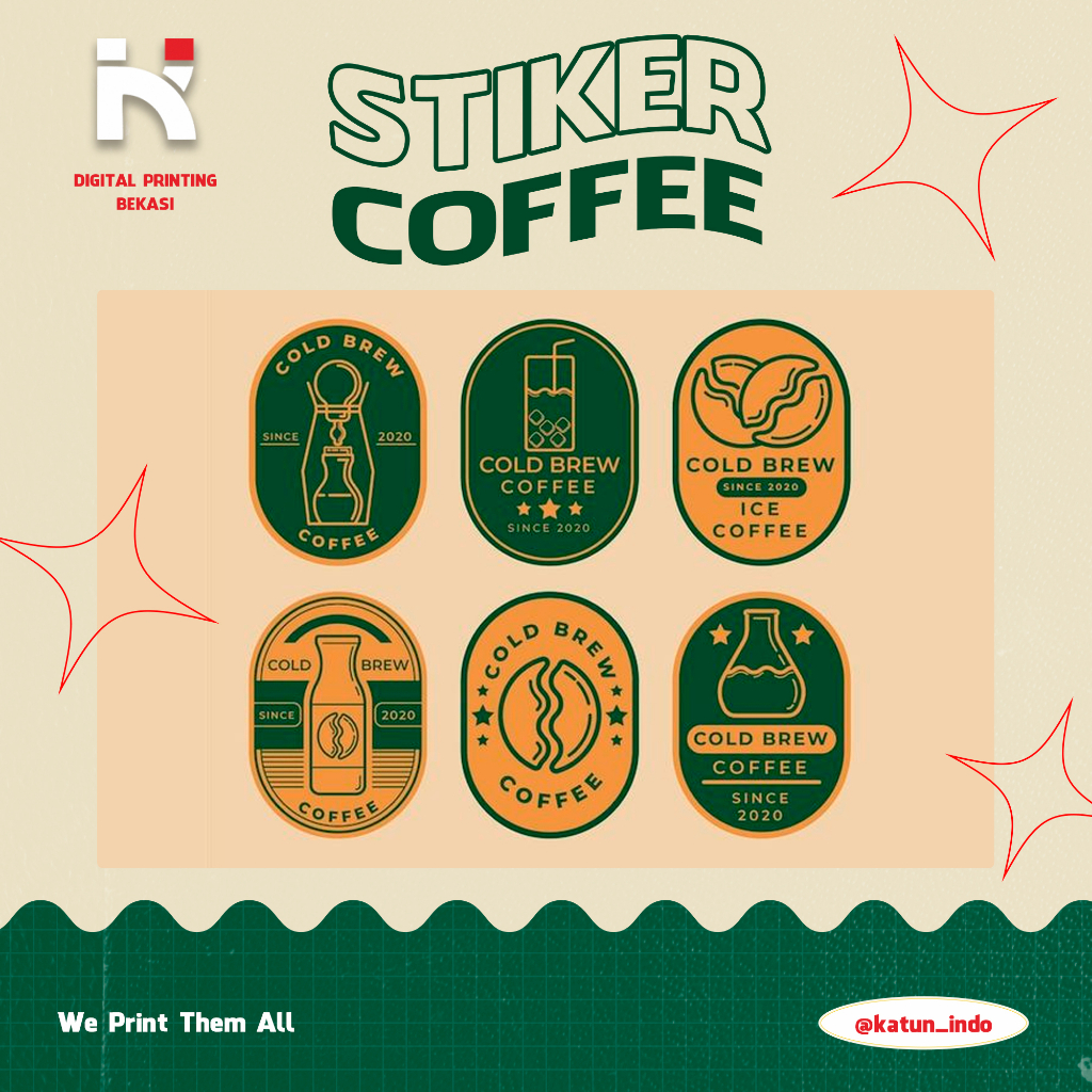 Jual Sticker Coffee Stiker Label Kopi Custom | Shopee Indonesia