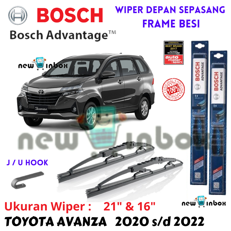 Jual Wiper Depan Mobil TOYOTA AVANZA 2020-2022 Sepasang BOSCH ADVANTAGE 21" & 16" ORIGINAL ...