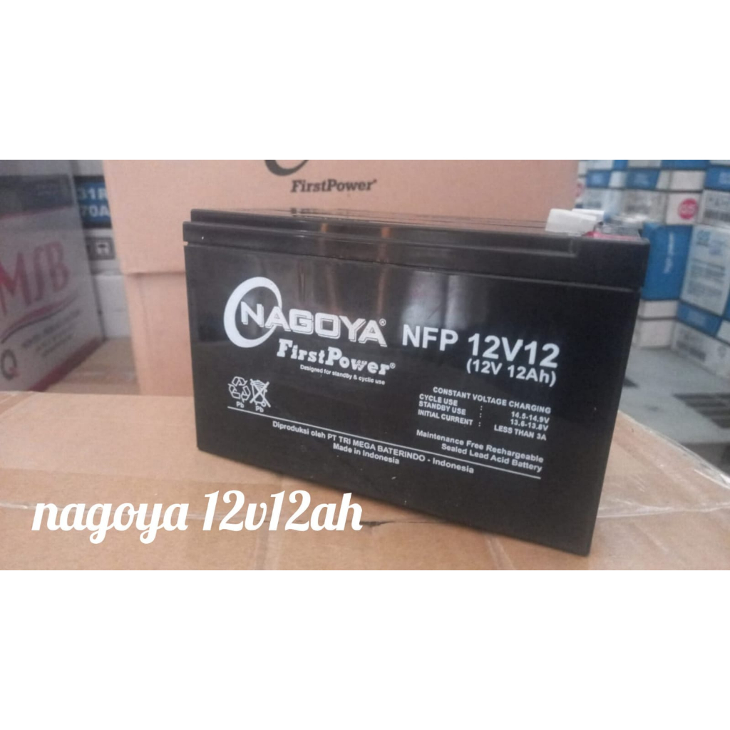 Jual Aki Sepeda Listrik 6DZM12 12v 12ah MF Kering Battery NAGOYA ...