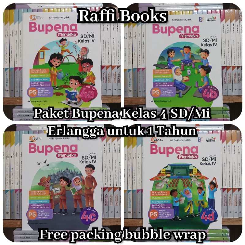 Jual Paket Bupena 4A 4B 4C 4D Kelas 4 SD/Mi Kurikulum Merdeka Erlangga | Shopee Indonesia