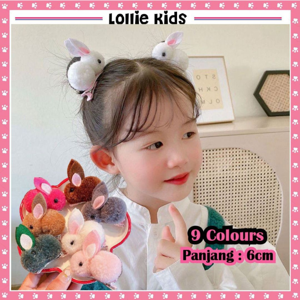 Jual 1PCS JEPIT KELINCI GAYA ANAK PEREMPUAN KOREA / JEPIT RAMBUT POMPOM ...