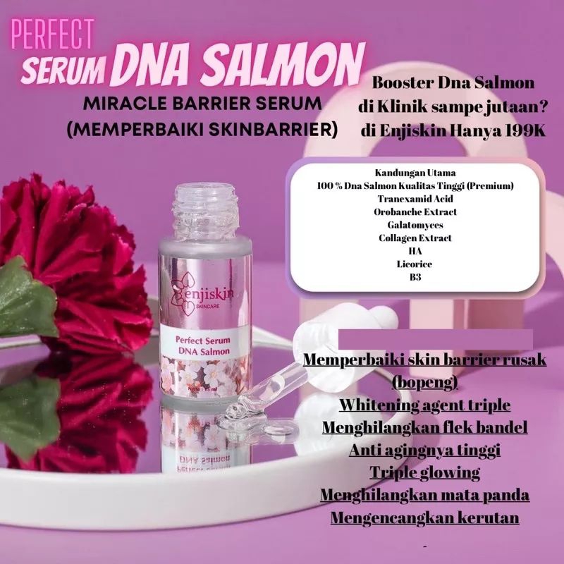 Jual perfect DNA salmon enjiskin serum wajah whitening dan extratriple ...