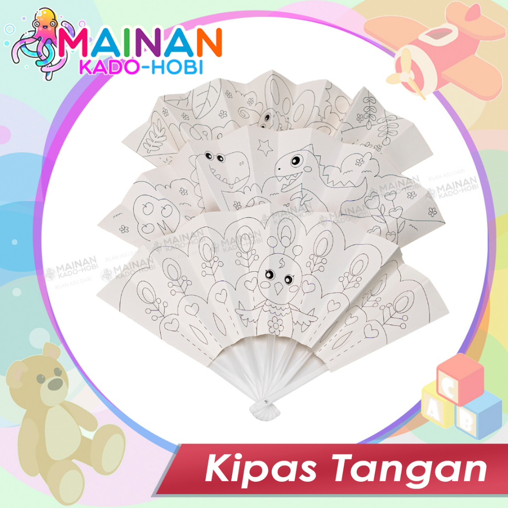 Jual MAINAN EDUKASI ANAK COLORING FAN MEWARNAI KIPAS TANGAN BERGAMBAR ...