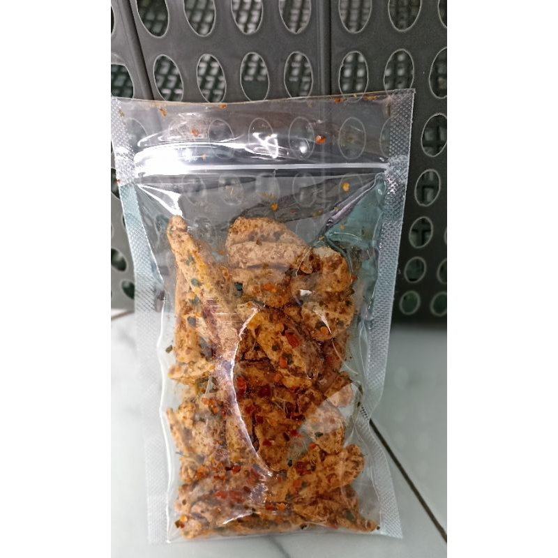 Jual Basreng sultan viral bandung pedas daun jeruk 100gram | Shopee ...