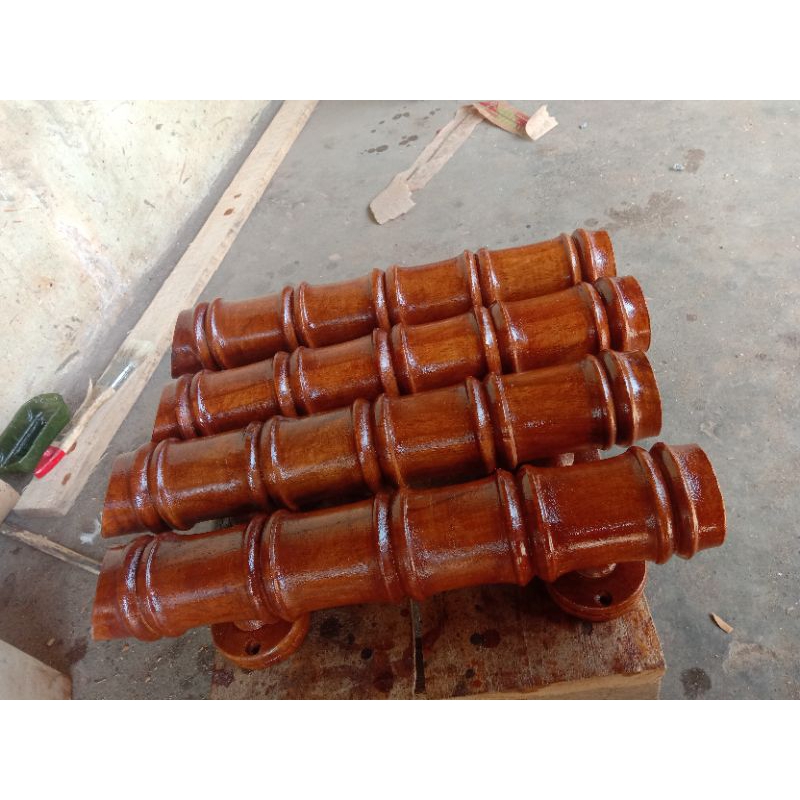 Jual handle pintu tarikan pintu kayu jati model bambu | Shopee Indonesia