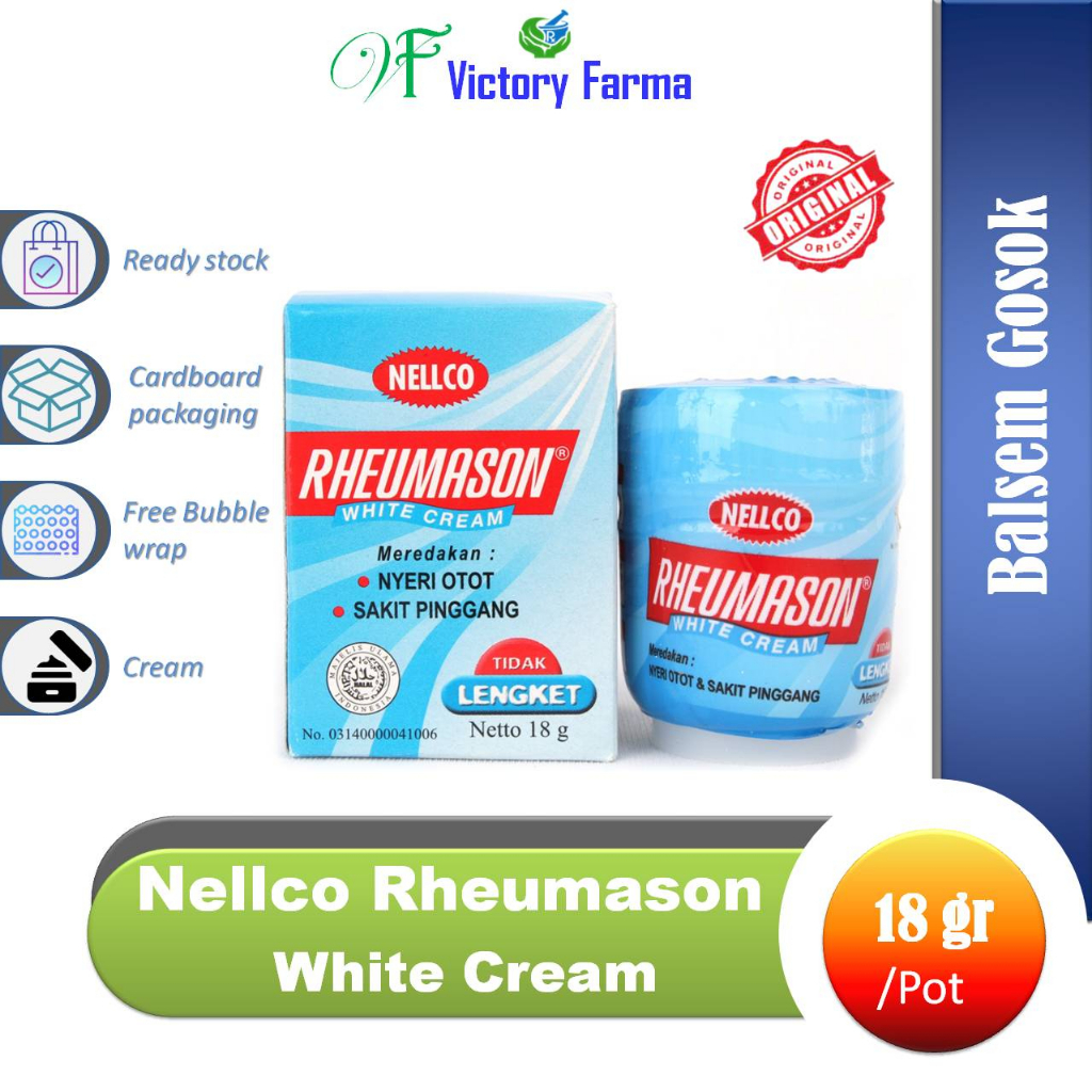 Jual Nellco Rheumason White cream Pot @ 18 gr/ Balsem/ Nyeri otot ...