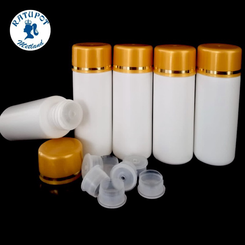 Jual Botol yadle PUTIH 60 ml tutup gold ANTI TUMPAH | Shopee Indonesia