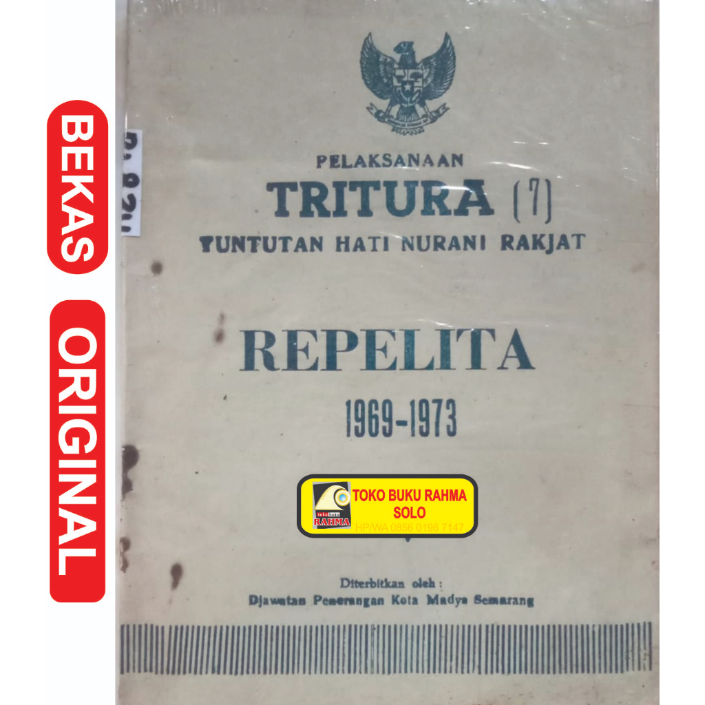Jual Pelaksanaan Tritura 7 Tuntutan Hati Nurani Rakyat Repelita 1969 ...