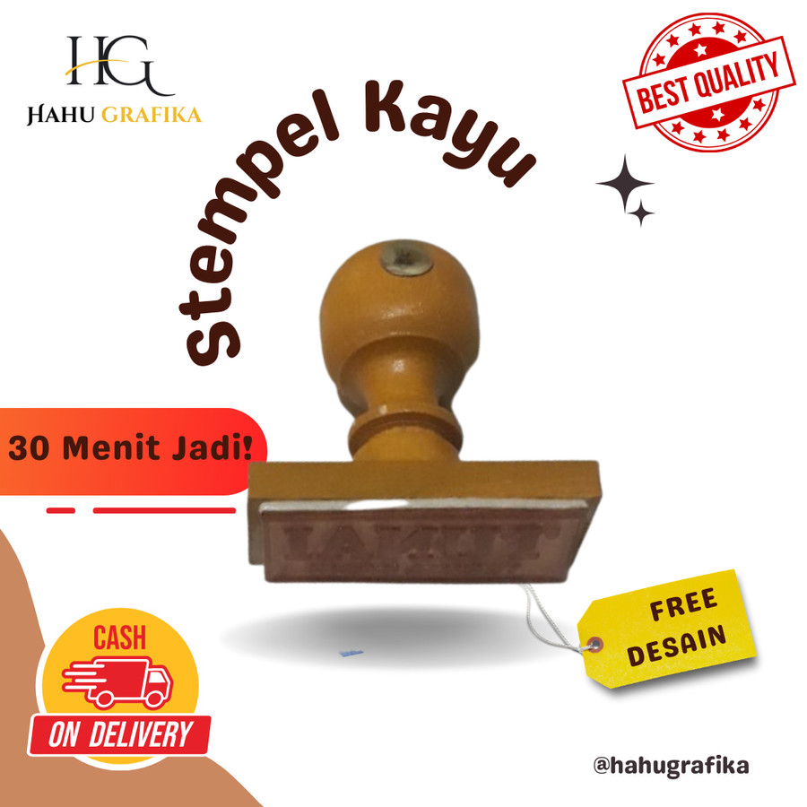 Jual Stempel Kayu / Bentuk Persegi / Free Desain | Shopee Indonesia