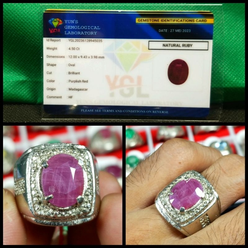 Jual PLUS MEMO NATURAL RUBY BATU RUBI AKIK CINCIN PERMATA 3 | Shopee ...