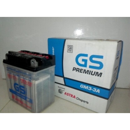 Jual AKI/ ACCU MOTOR/ AKI GS ASTRA GM3-3A ORIGINAL | Shopee Indonesia