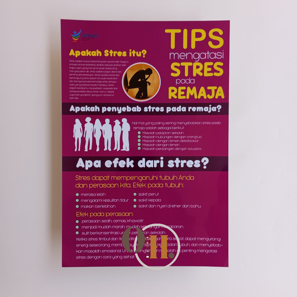 Jual Poster Tips Mengatasi Stres pada Remaja - Poster Edukasi Remaja ...