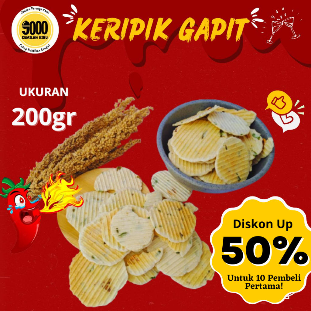 Jual KERIPIK GAPIT KACANG KUE SRIMPING GURIH DAN NAGIH UKURAN 200 GRAM ...