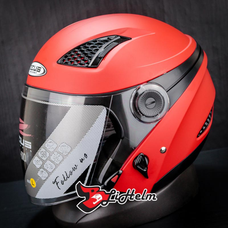 Jual HELM ZEUS ZS 610 SOLID MATT DRED | HALF FACE HELMET SNI | Shopee ...