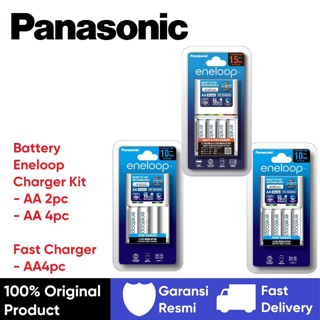 Jual Eneloop Panasonic Fast | Standar Charger Kit + Battery ...
