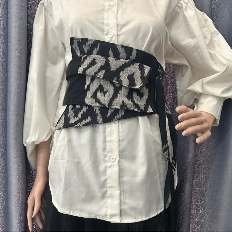 Jual obi belt tenun - obi belt - ikat pinggang tenun - belt wanita/pria ...