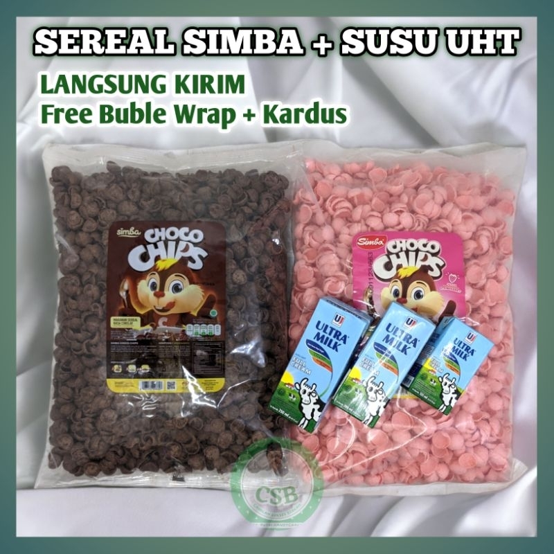 Jual Sereal Coco Crunch Simba + Susu UHT Ultra Milk Koko Krans | Shopee ...